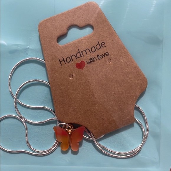 Jewelry | Fiery Orange Butterfly Necklace | Poshmark
